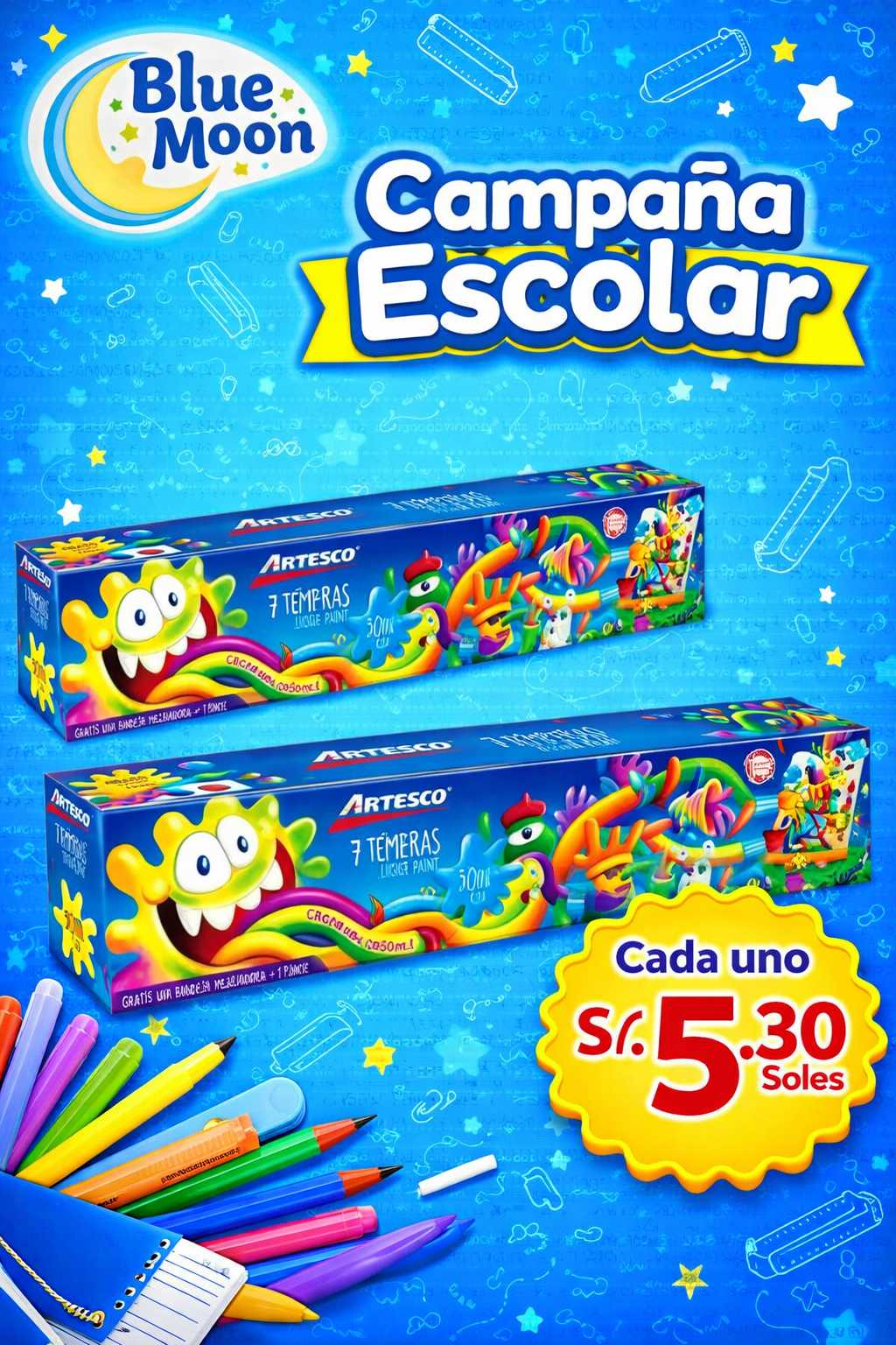 ARTESCO SET 07 TEMPERAS